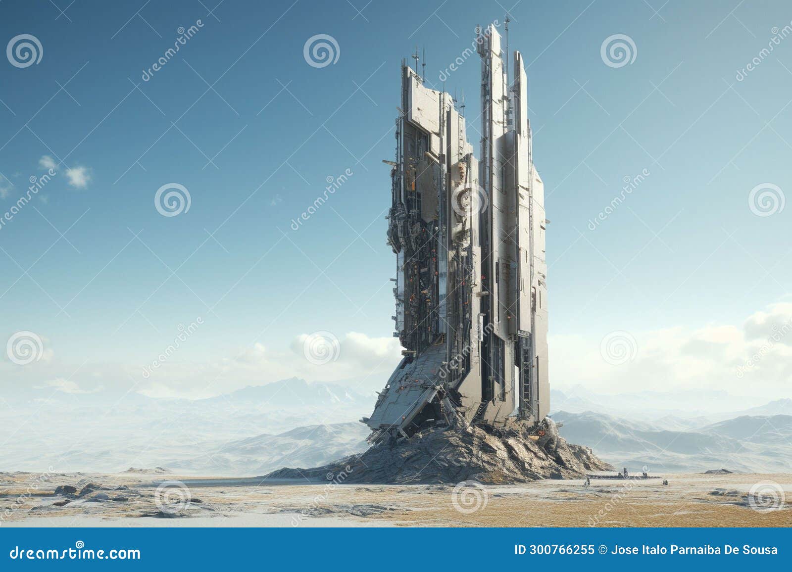 Towering Edifice Standing Alone On A Desolate Royalty-Free Stock Image ...