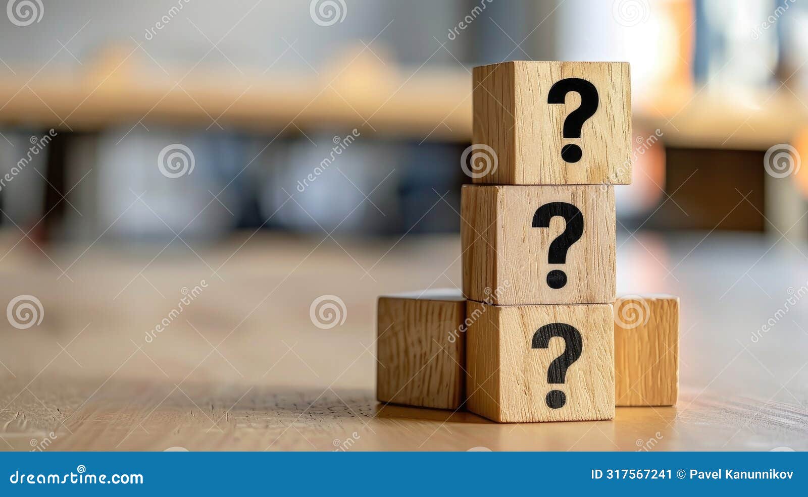 Towering Enigma of Wooden Question Marks Stock Image - Image of ...