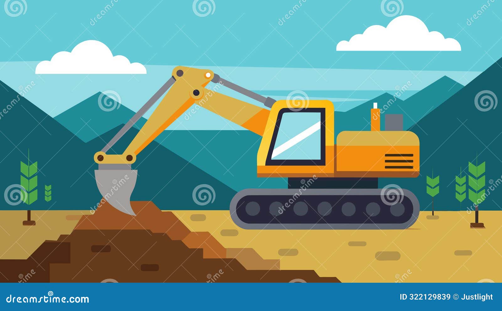 A Towering Excavator Digs into the Earth with Precision and Power As ...