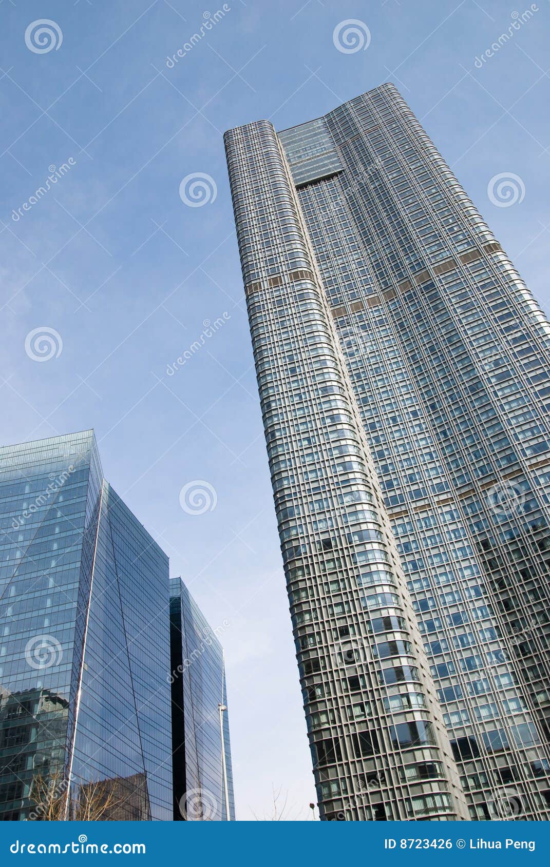 Towering glass buildings stock photo. Image of grand, chinese - 8723426