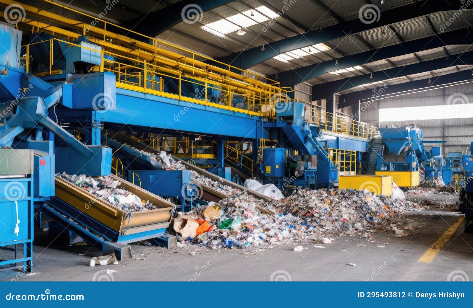 A Towering Heap of Waste Inside an Abandoned Structure Stock ...