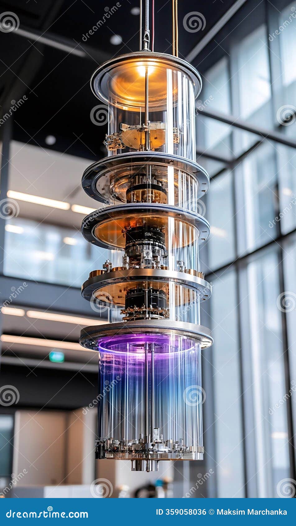 Towering Metallic Cryostat in a Quantum Lab Stock Photo - Image of ...