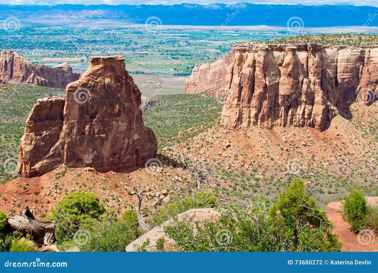 Towering Monoliths in Colorado National Monument Stock Photo - Image of ...