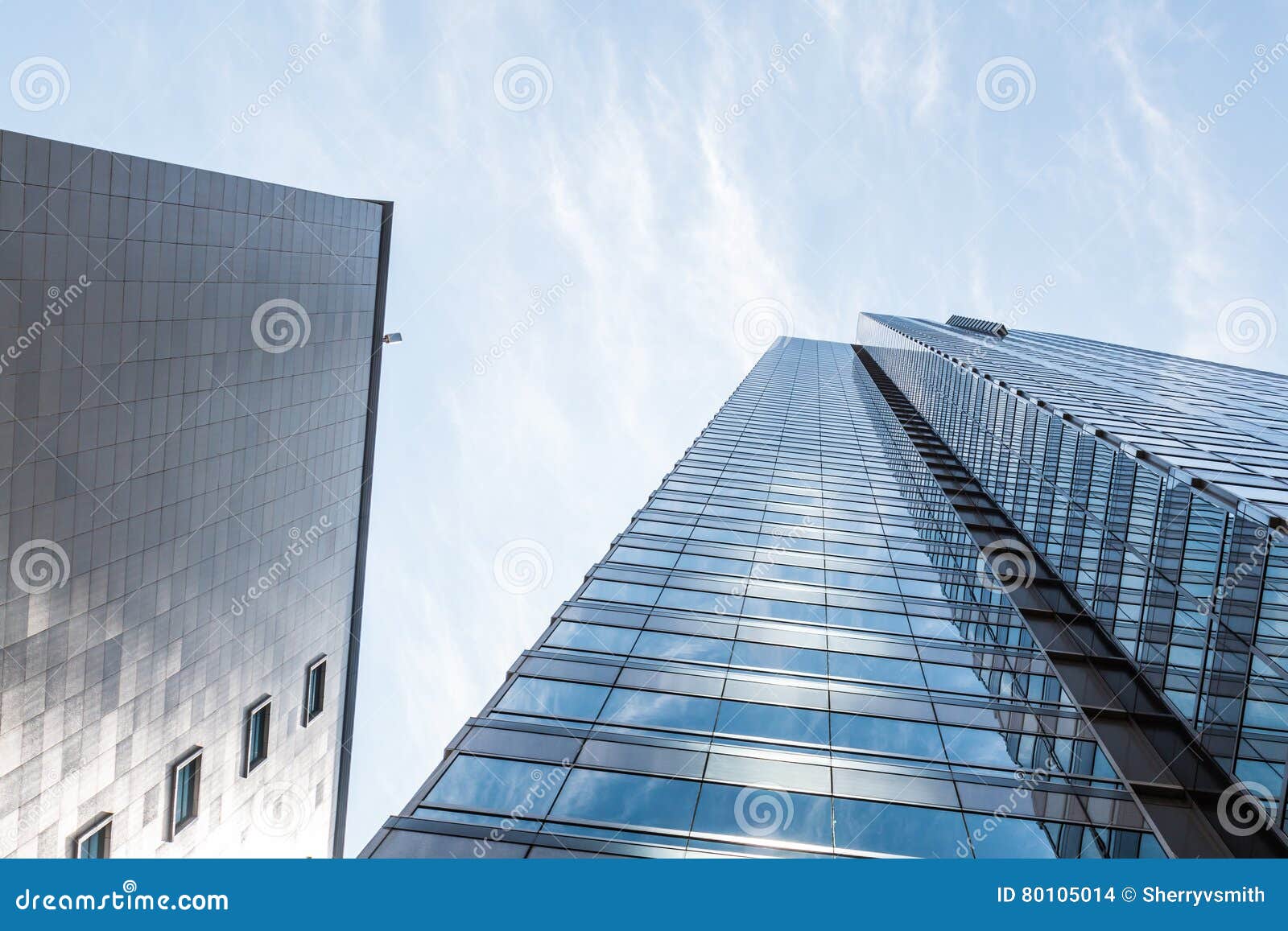 Towering Office Buildings in a Financial District Stock Photo - Image ...