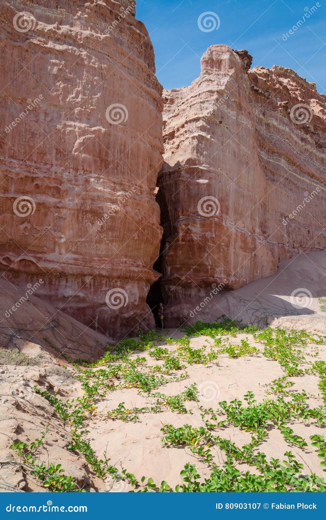 Towering Red Sandstone Cliffs at Angola`s Coast Line Stock Image ...