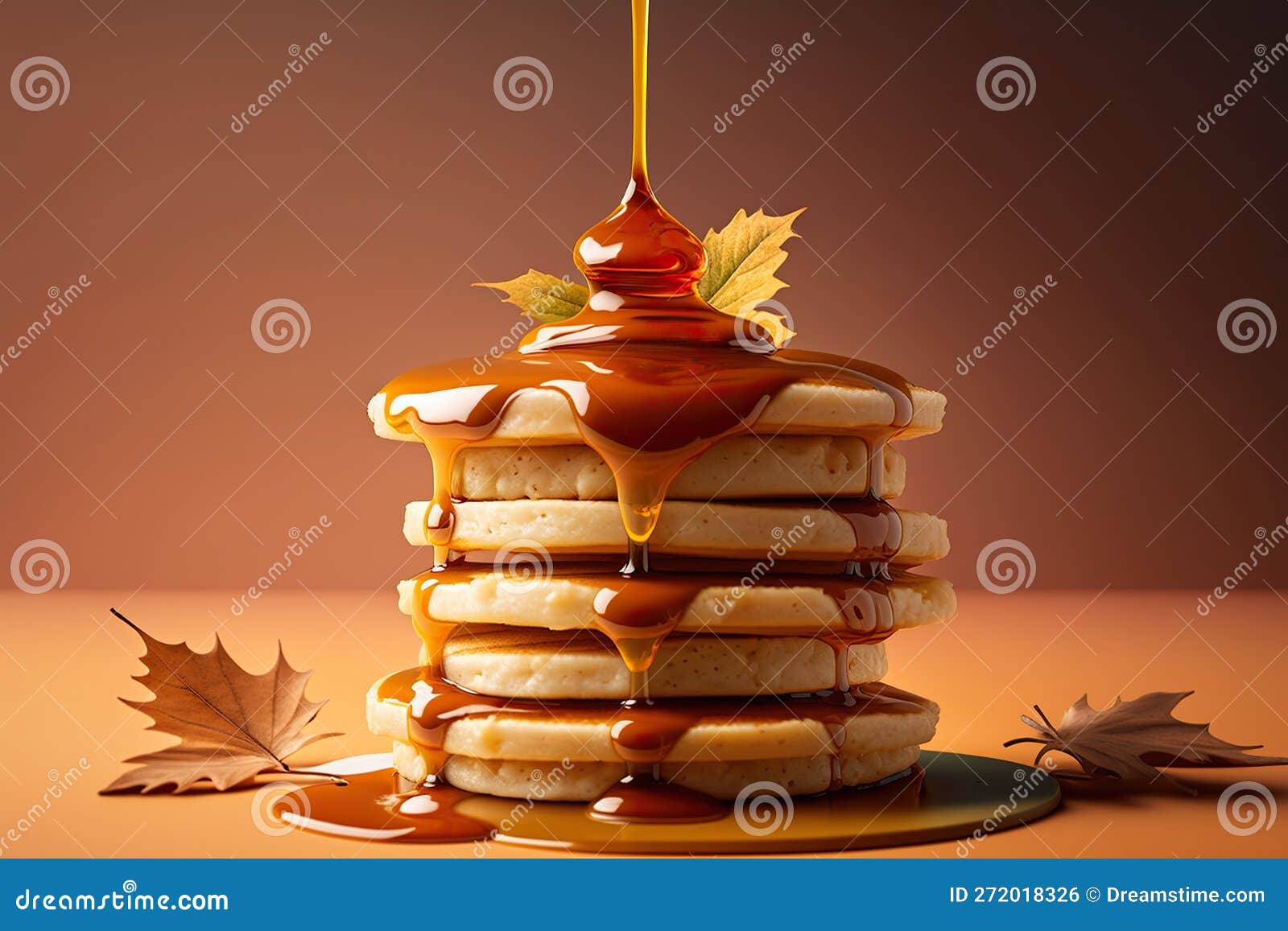Towering Stack of Fluffy Pancakes with Maple Syrup, Created with ...