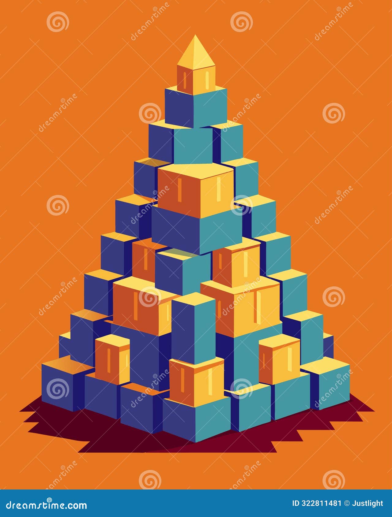 Man With Identical Boxes Vector Illustration | CartoonDealer.com #11041404