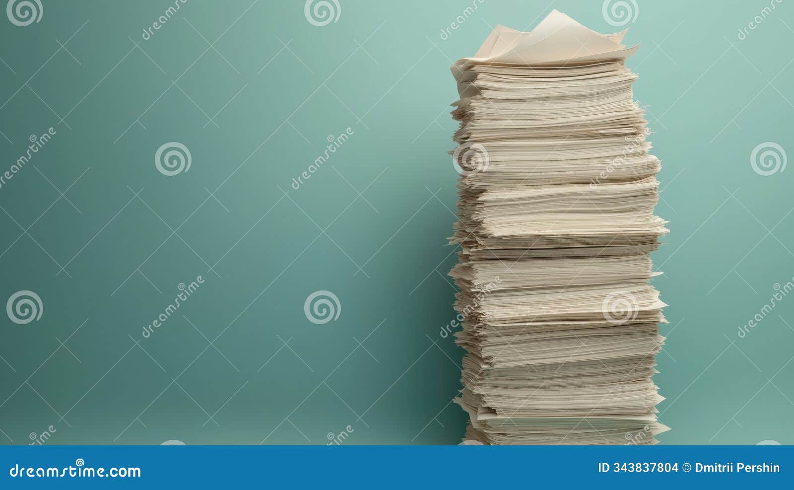 Overwhelming Stack of Paperwork for Office Project Management and ...
