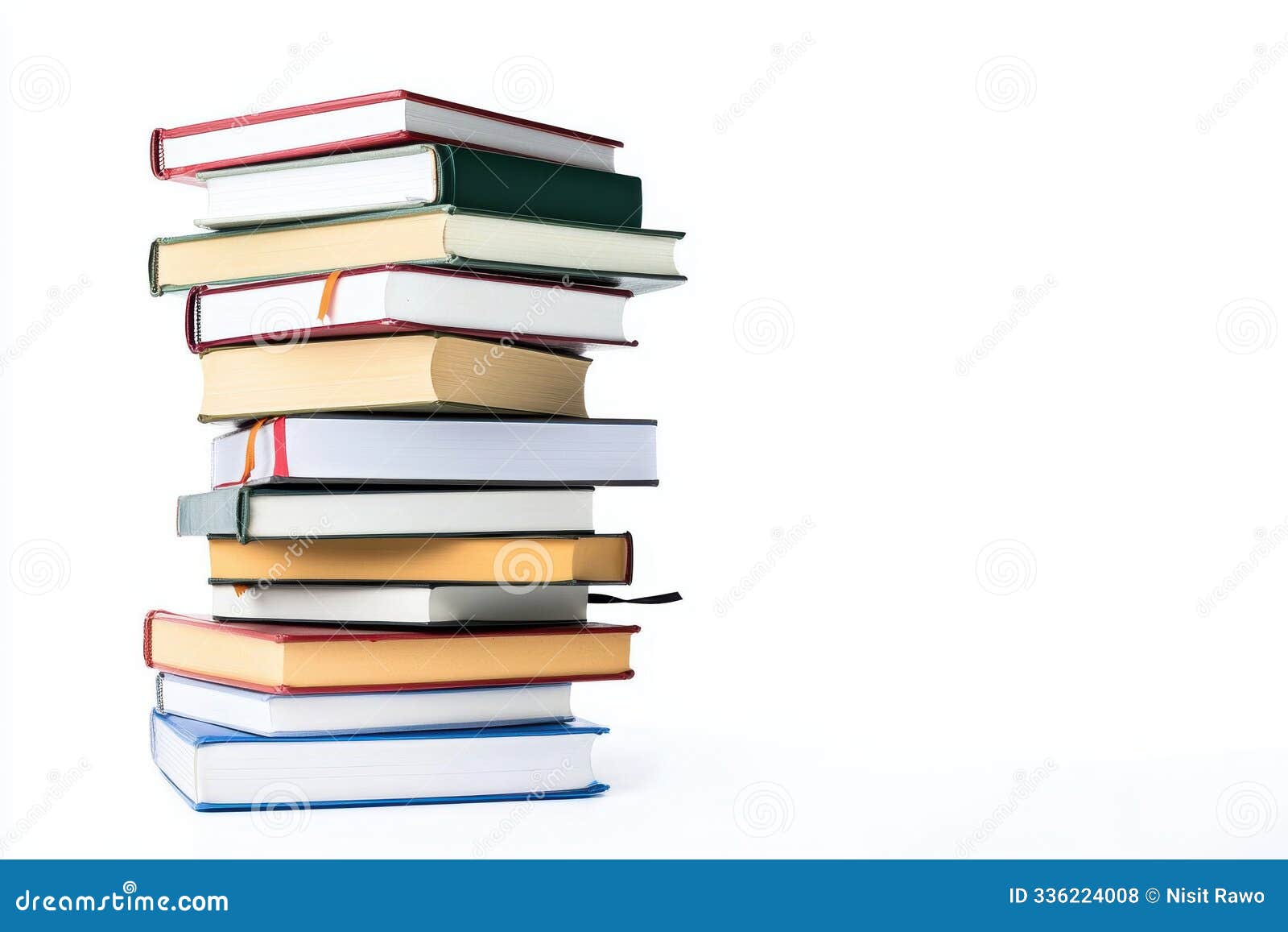 A Towering Stack of Textbooks, Symbolizing Academic Stress or Knowledge ...