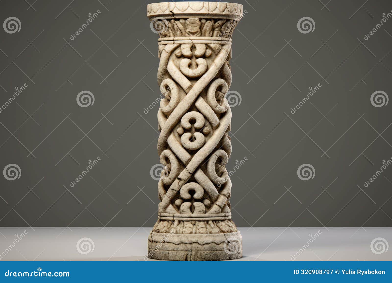 Towering Stone Pillar Middle Eastern. Generate Ai Stock Illustration ...