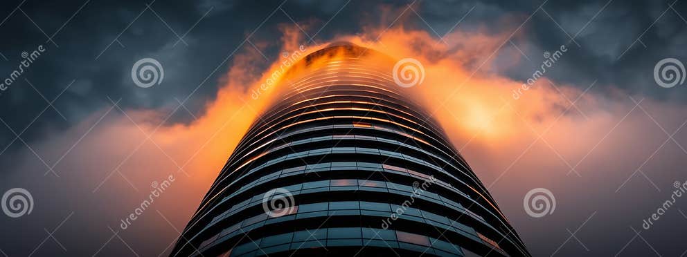 A Towering Structure Emitting Copious Amounts of Smoke from Its Sides ...