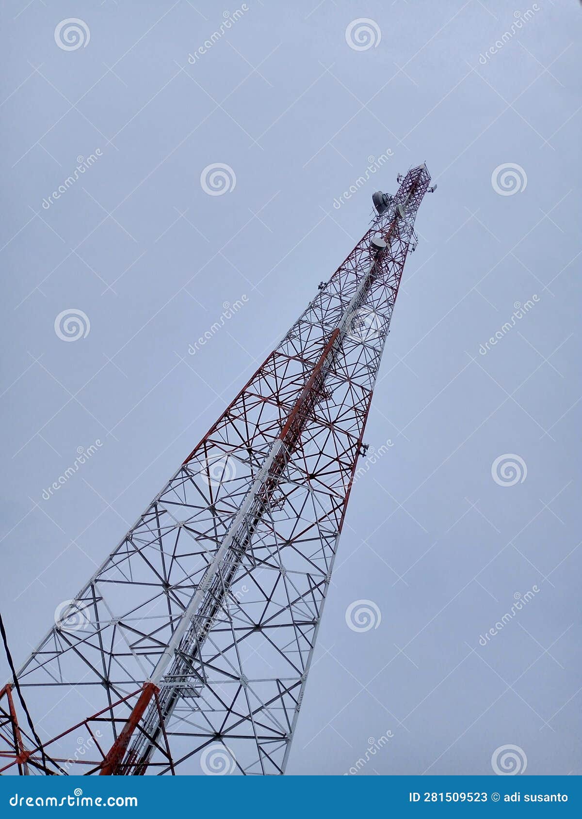 Towering Telecommunication Tower Visible during the Day Stock Image ...