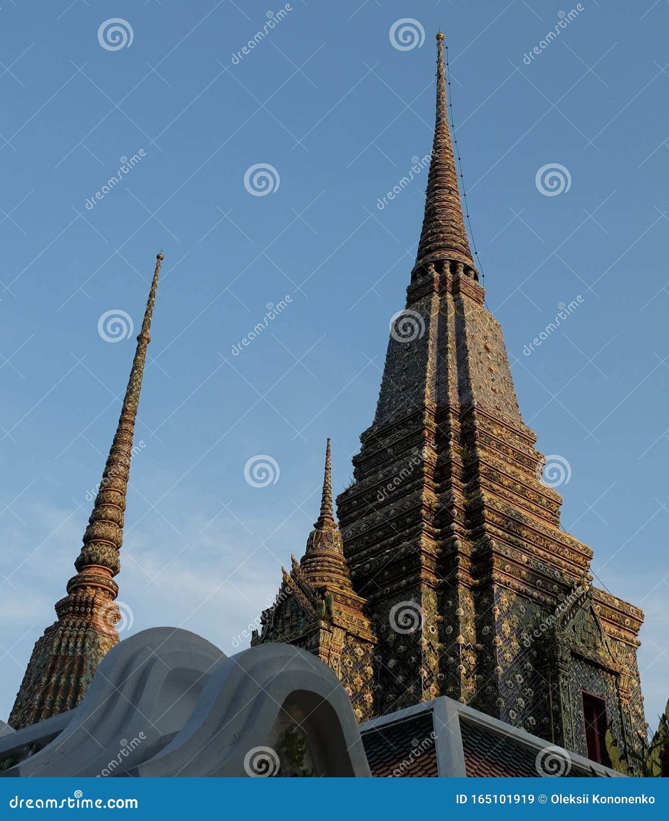 The Towers of the Ancient Buddhist Monastery are Decorated with ...