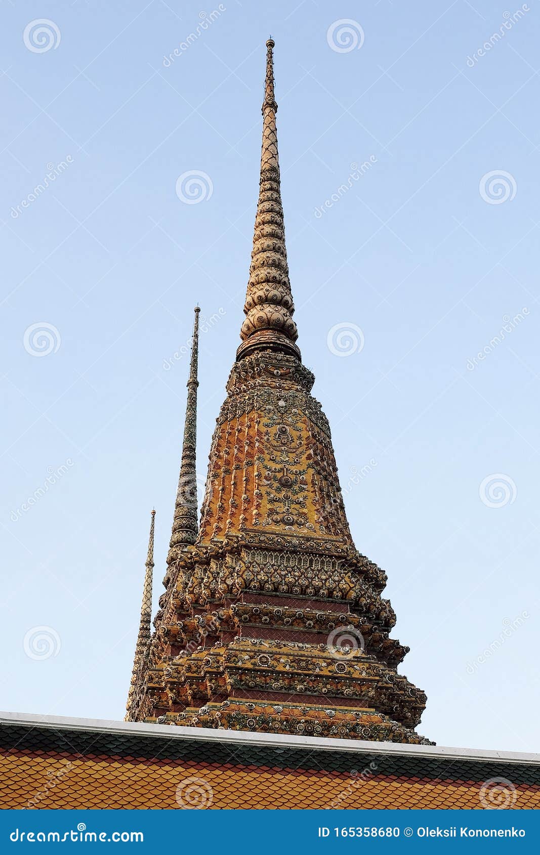 The Towers of the Ancient Buddhist Monastery are Decorated with ...