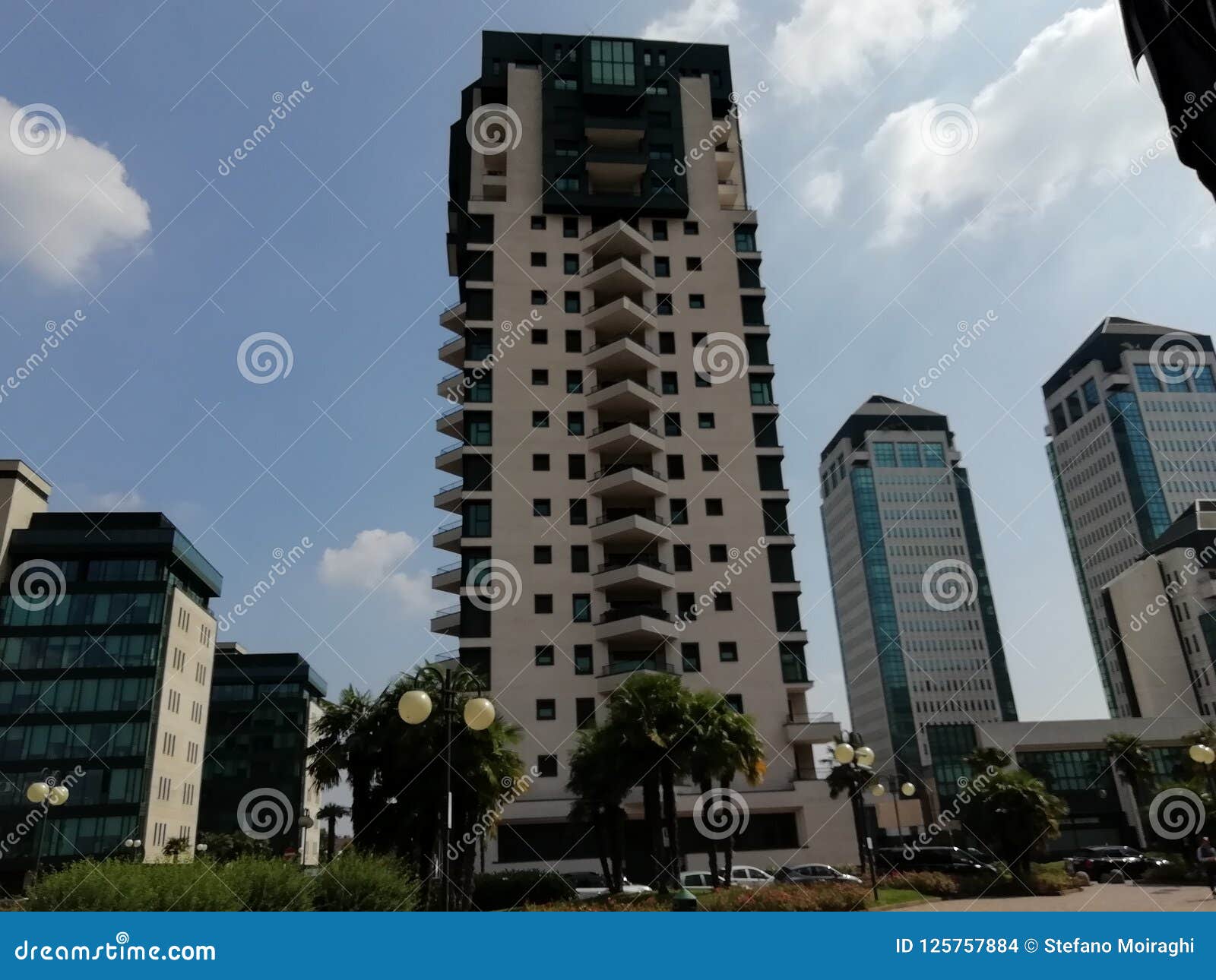 Towers in downtown stock photo. Image of towers, urban - 125757884