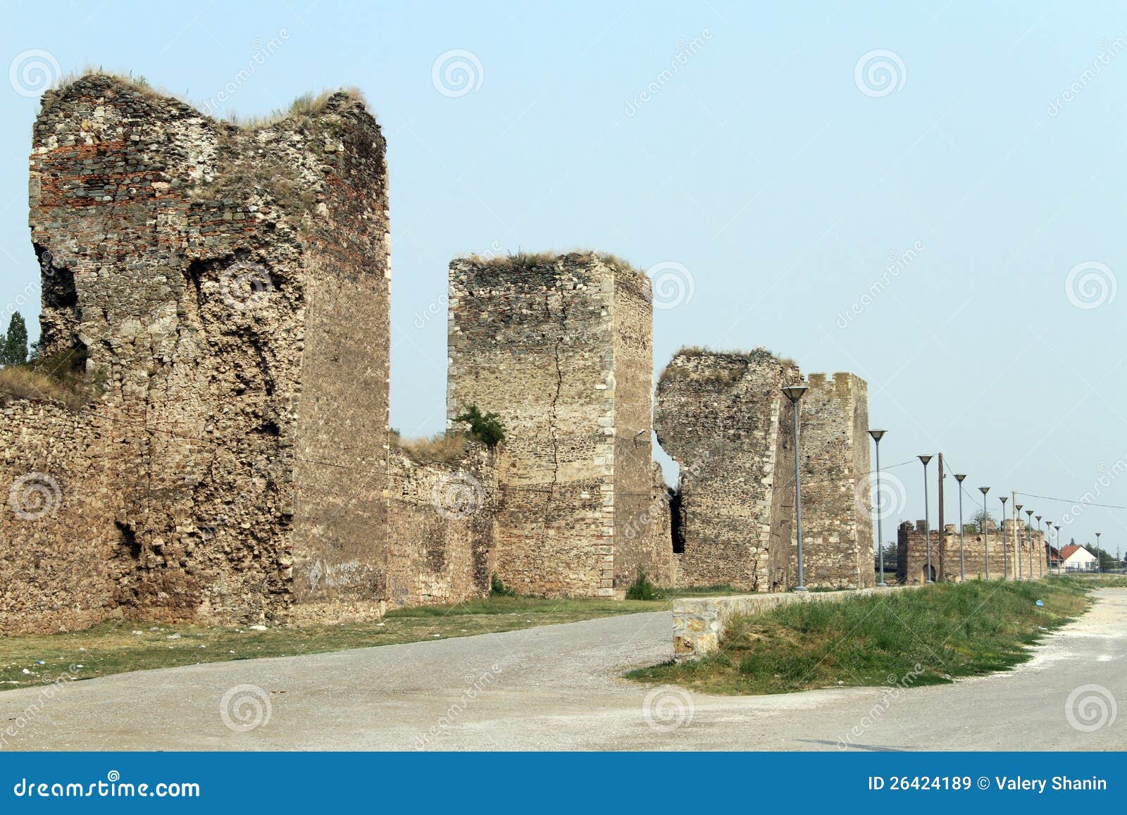 Towers of fortress stock image. Image of archaeology - 26424189
