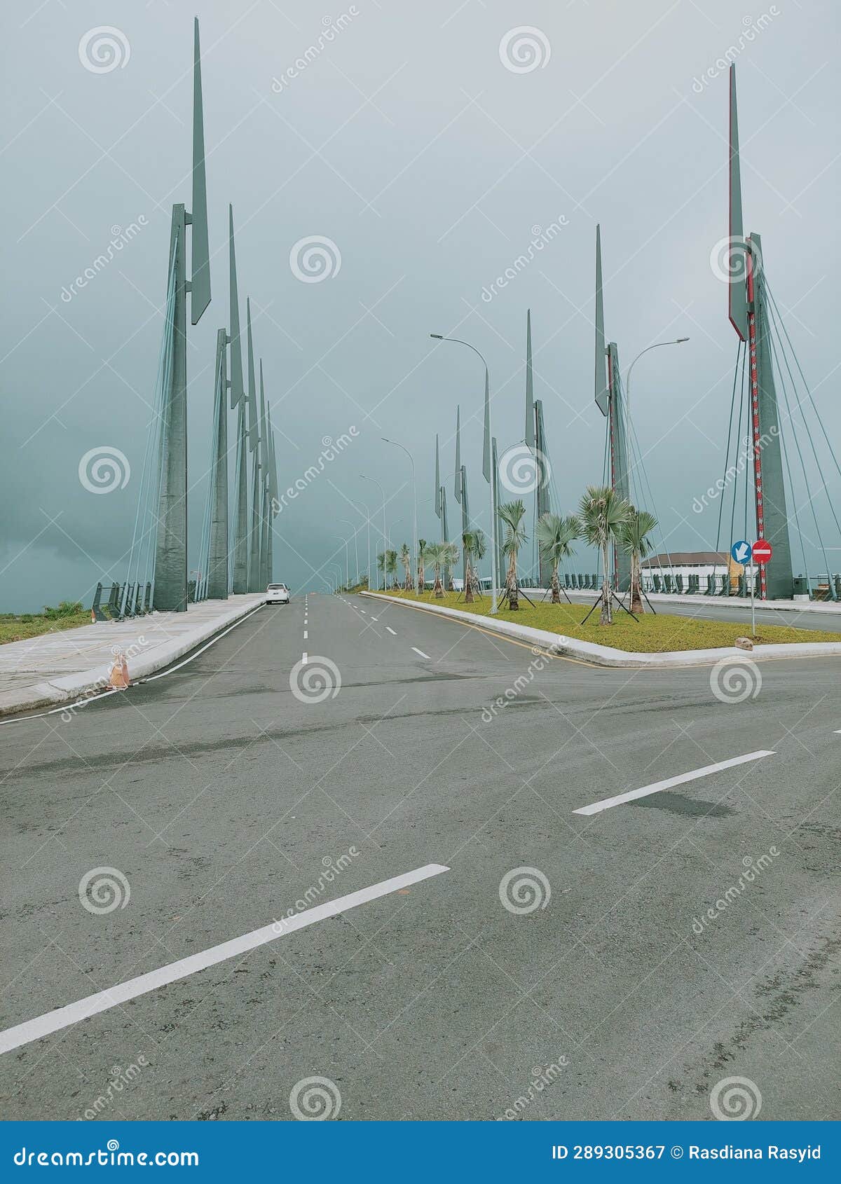 Towers and Highway in the Silent Stock Image - Image of highway ...