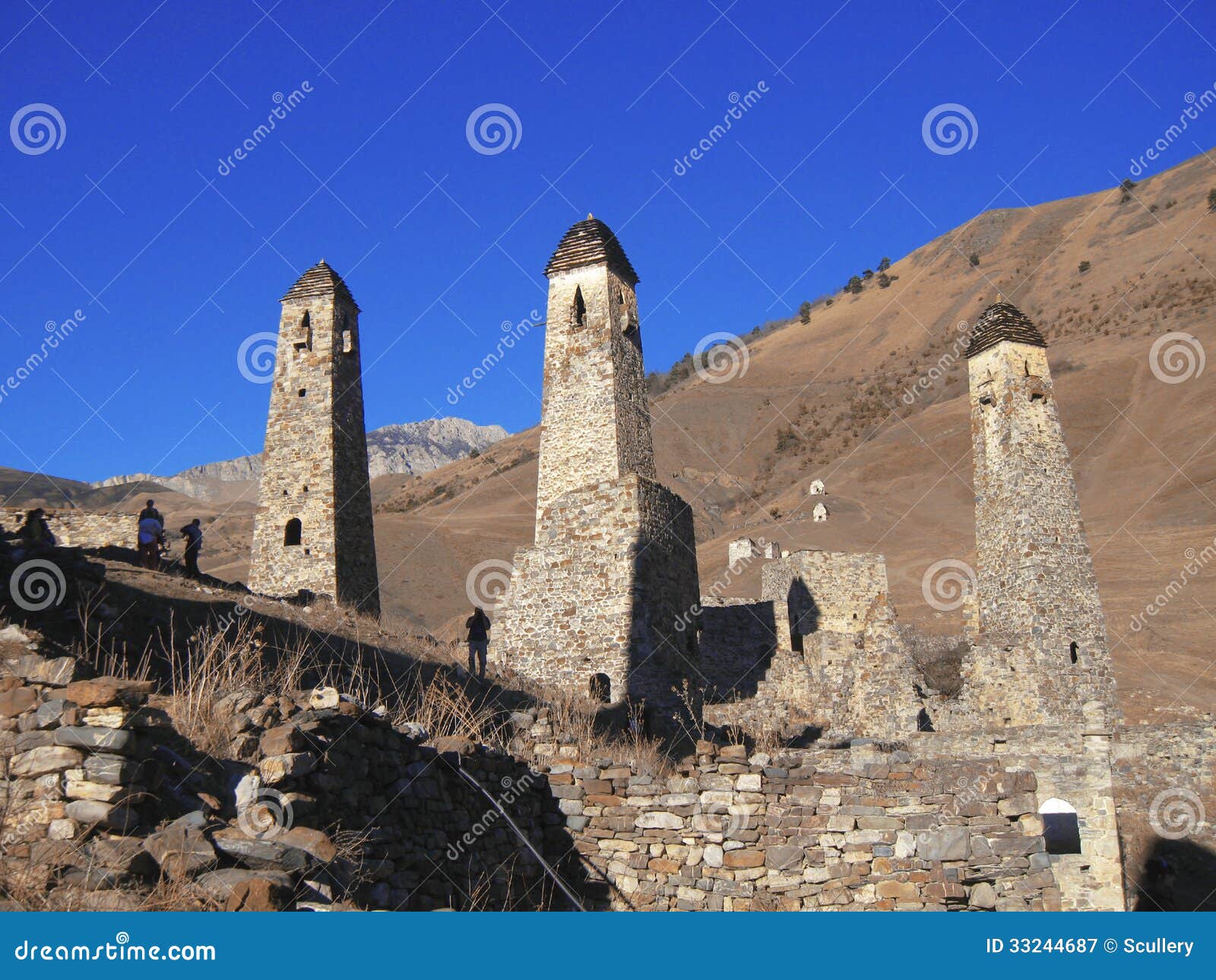 Towers of Ingushetia. Ancient Architecture and Ruins Stock Image ...