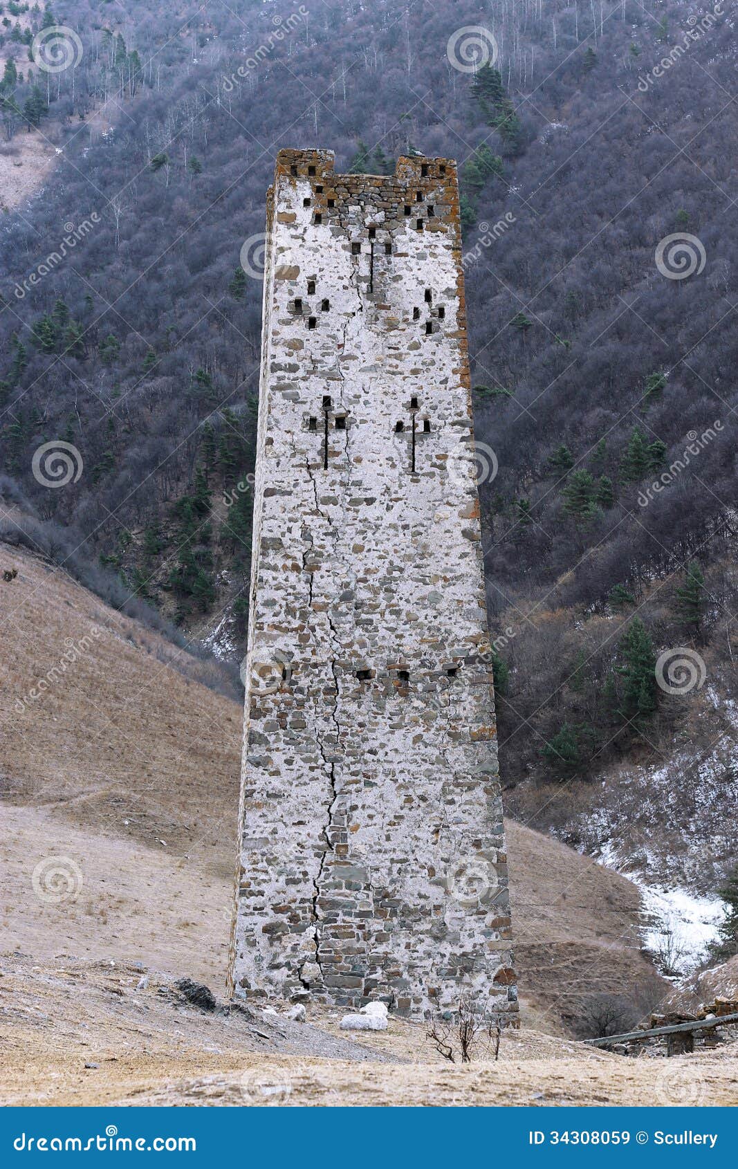 Towers of Ingushetia. Ancient Architecture and Ruins Stock Image ...
