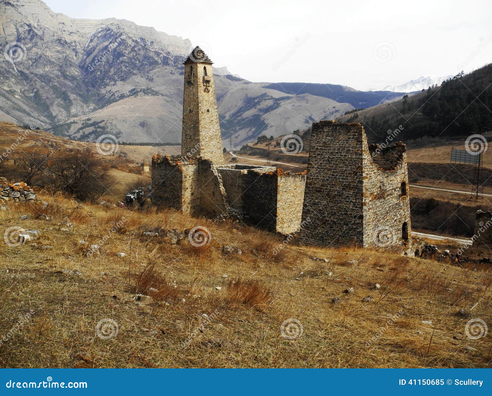 Towers of Ingushetia. Ancient Architecture and Ruins Stock Image ...