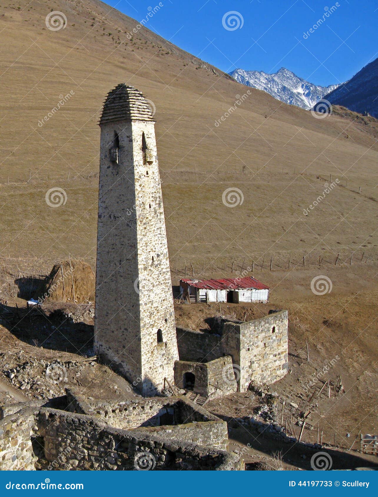 Towers of Ingushetia. Ancient Architecture and Ruins Stock Image ...