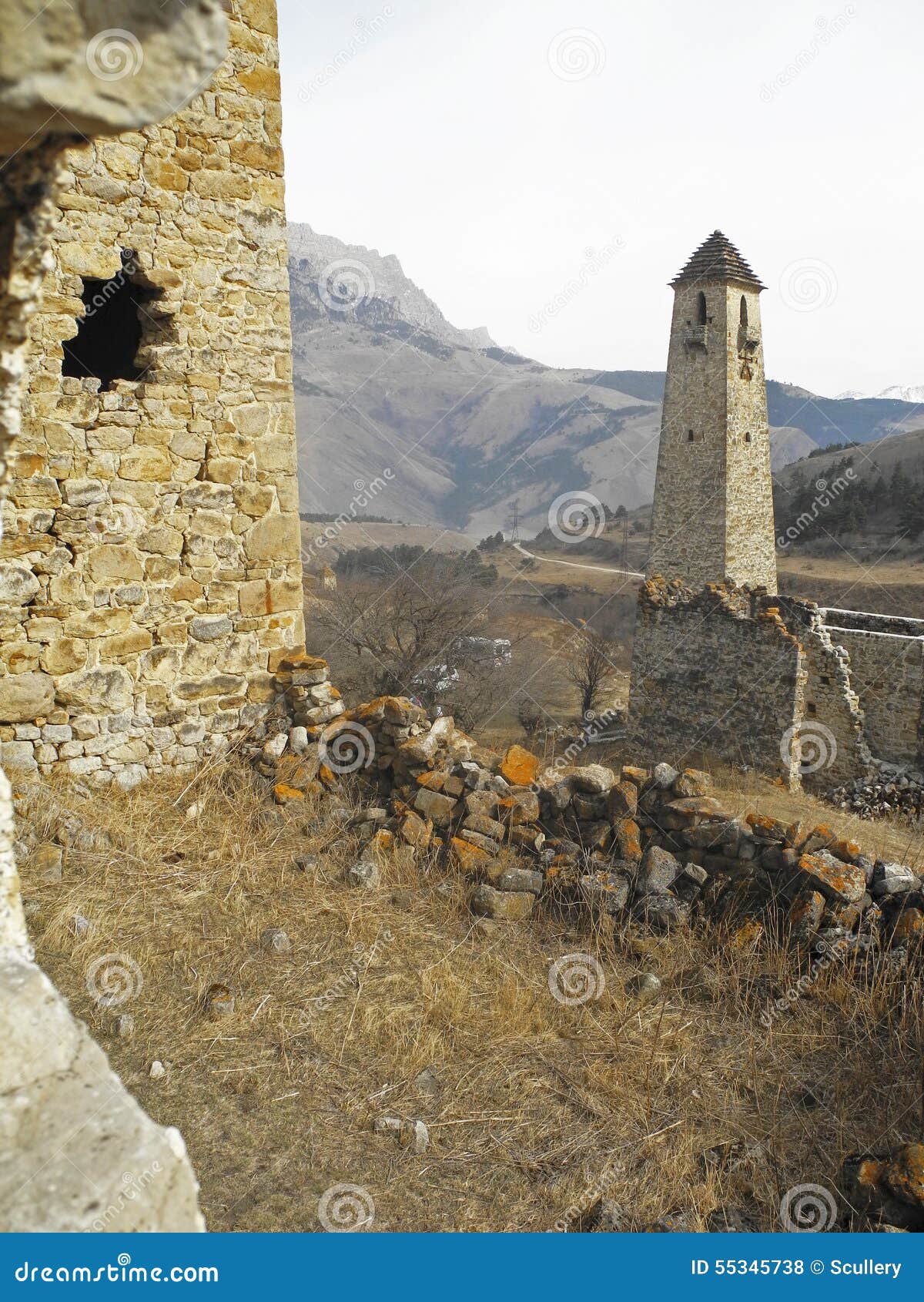 Towers of Ingushetia. Ancient Architecture and Ruins Stock Photo ...