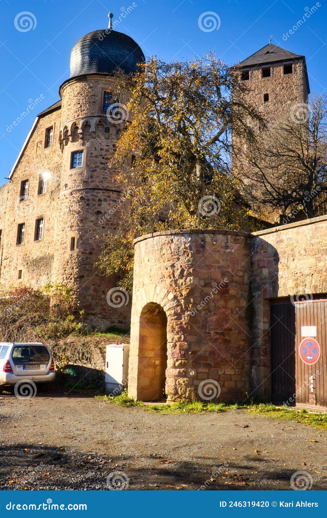 Towers on Lichtenberg Castle in Germany Editorial Image - Image of ...
