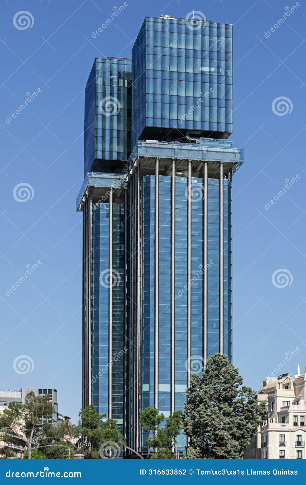 The Towers are Made Using a Suspended or Hanging Structure Stock Photo ...