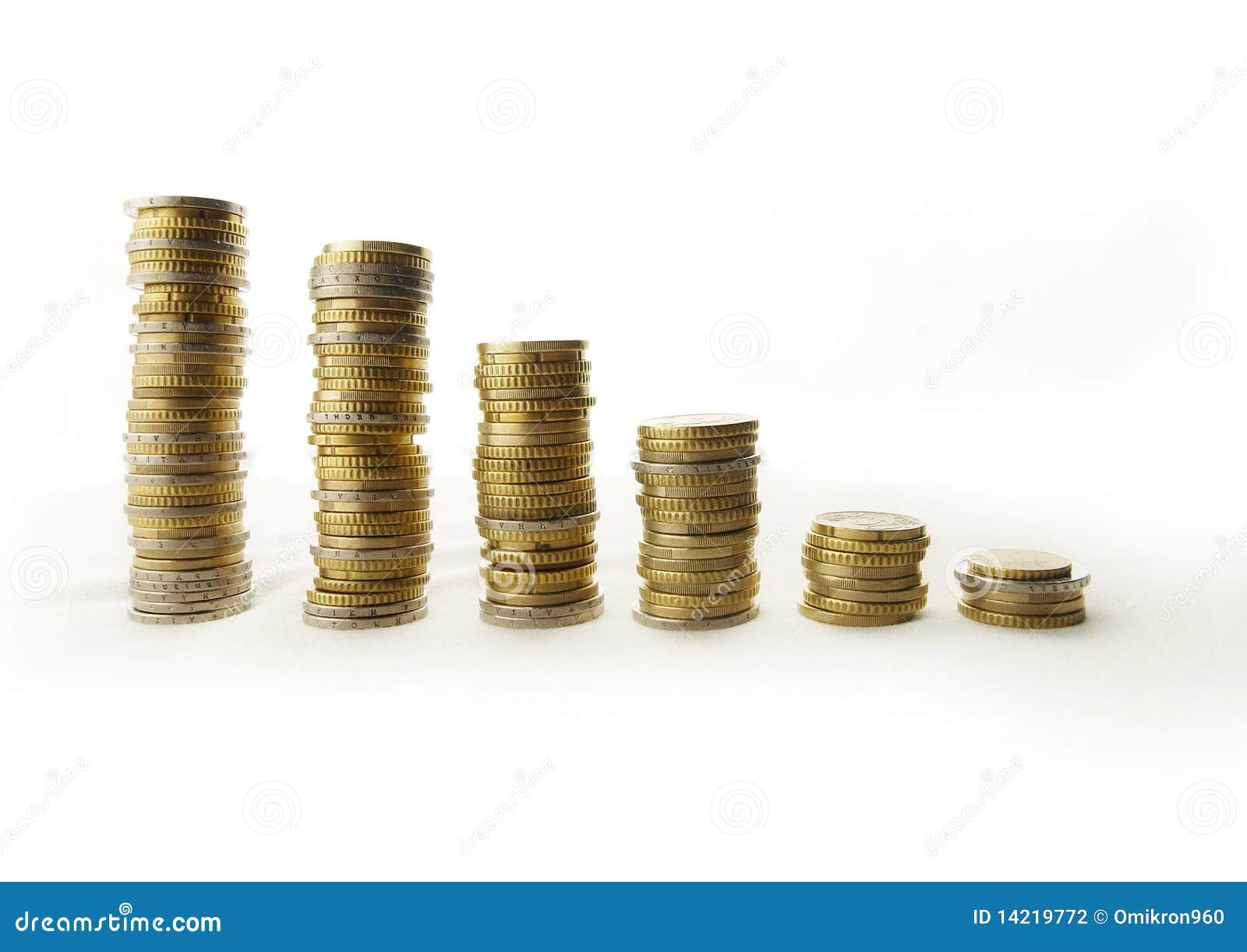 Towers of money stock photo. Image of stack, silver, spend - 14219772