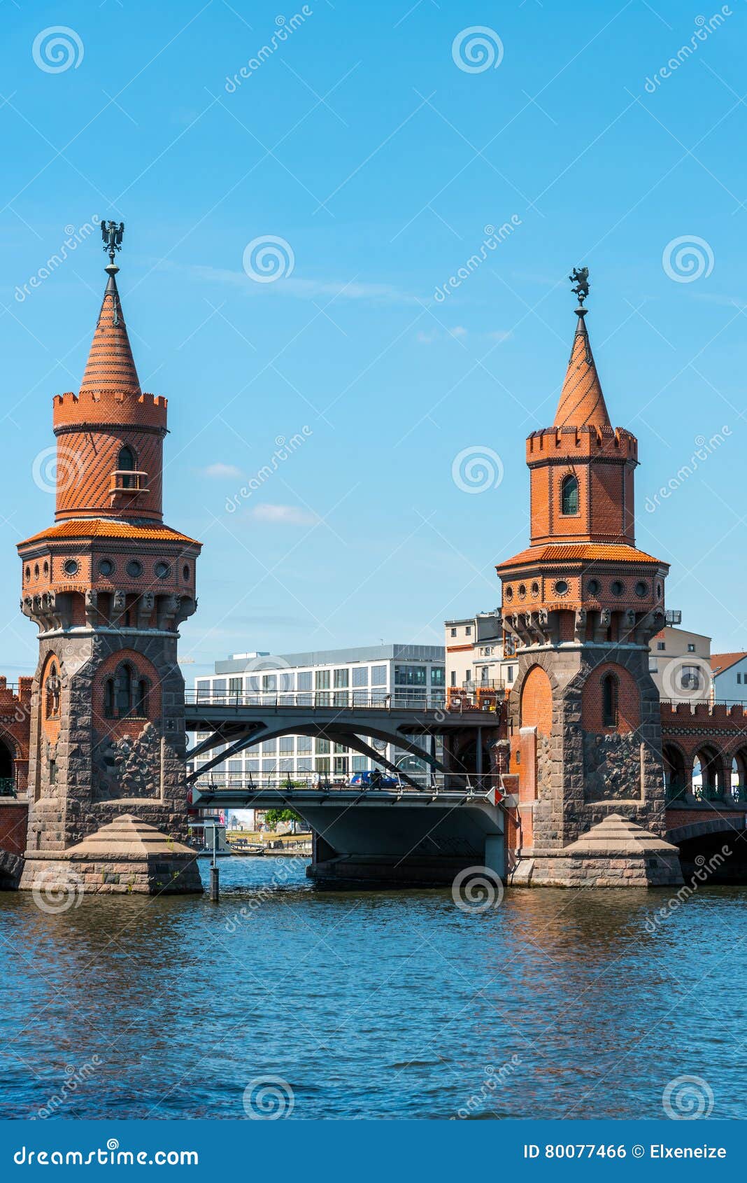 The Towers of the Oberbaumbruecke in Berlin Stock Photo - Image of ...