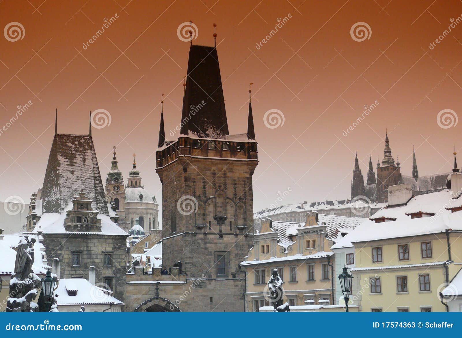 Towers of Prague stock image. Image of city, prague, europe - 17574363