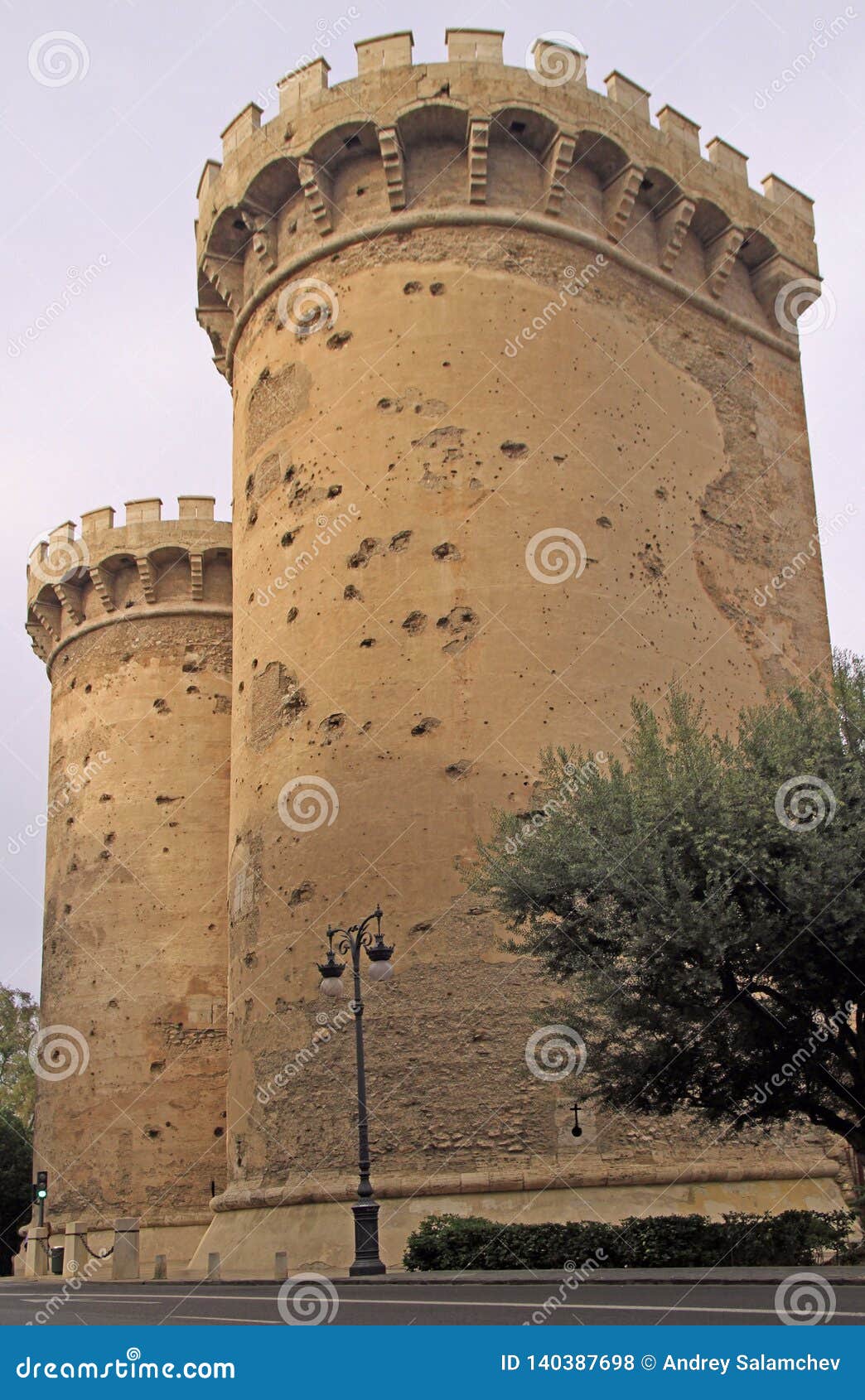 Towers of Quart in Spanish City Valencia Stock Photo - Image of square ...