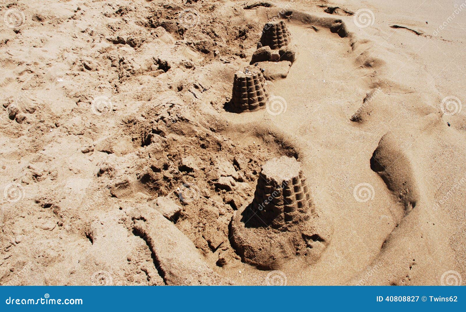 Towers in the Sand. stock image. Image of simplicity - 40808827