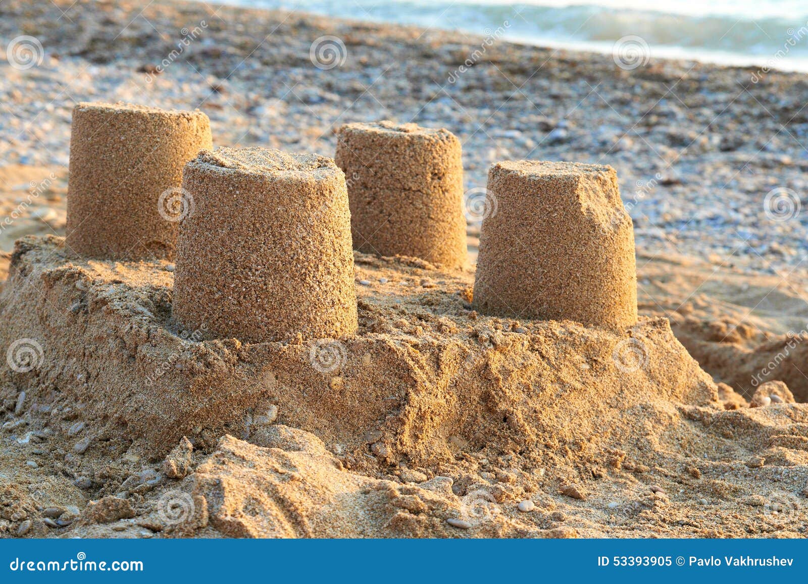 Towers from the sand stock image. Image of concept, ocean - 53393905