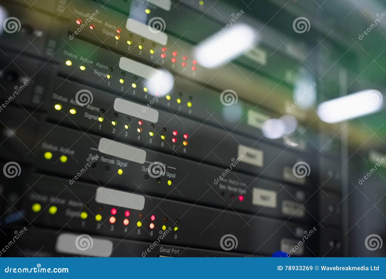 Towers in server room stock image. Image of control, rack - 78933269