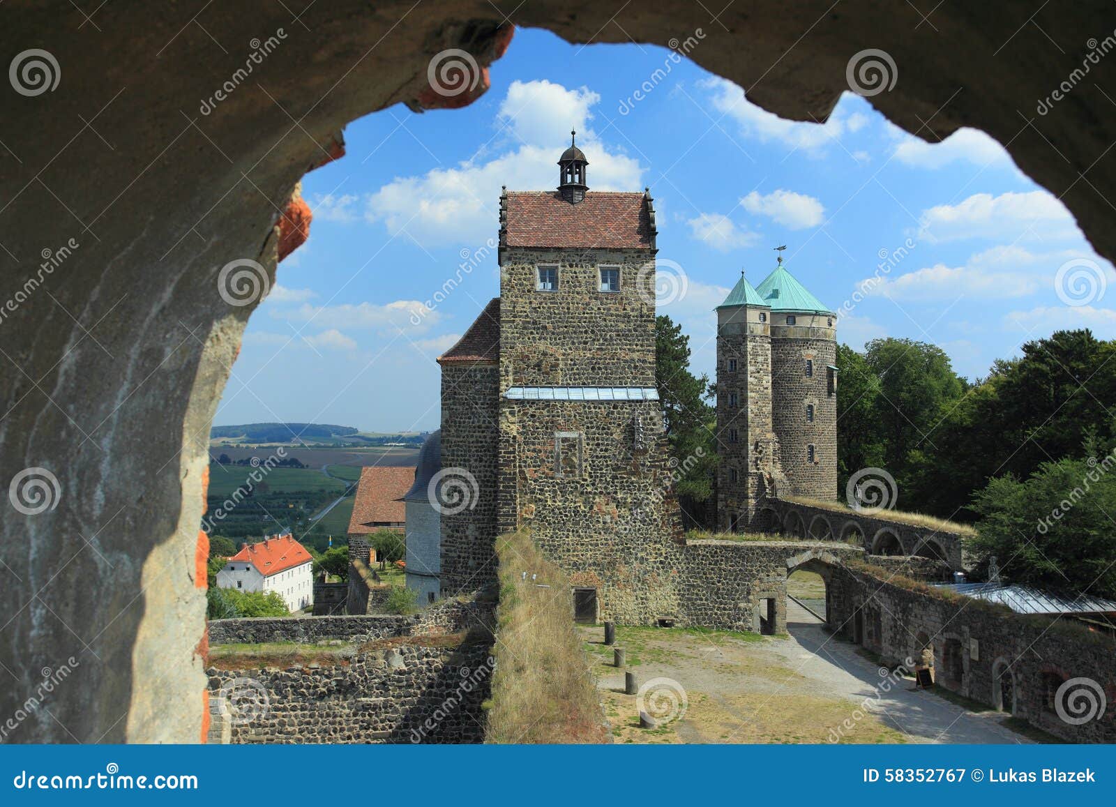Towers of Stolpen castle stock image. Image of europe - 58352767