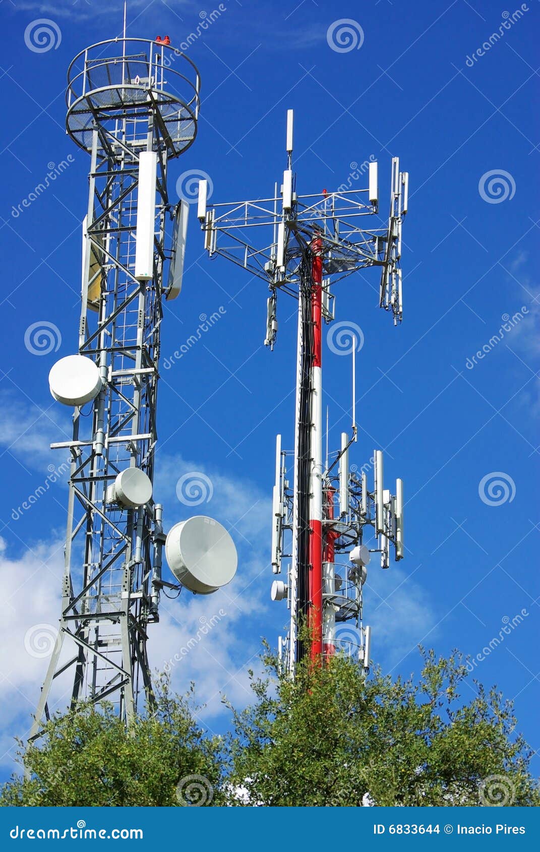 Towers of Telecommunications. Stock Photo - Image of reception, radio ...