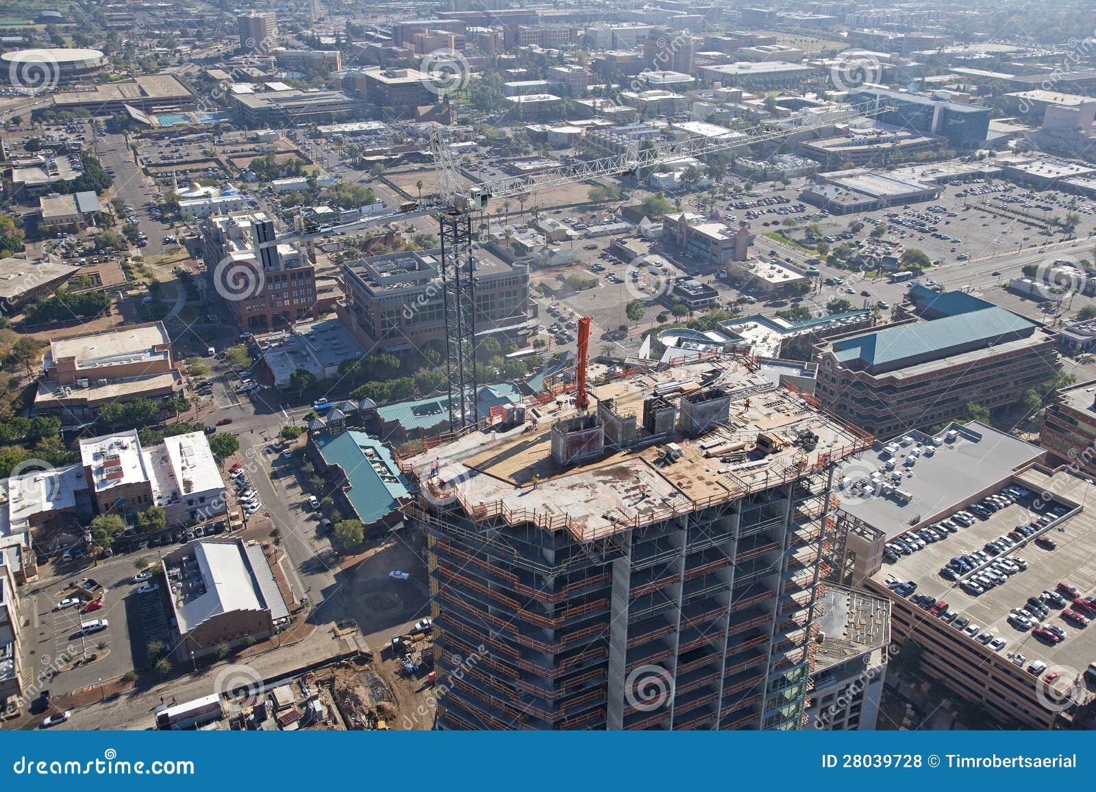 Towers in Tempe Under Construction Stock Photo - Image of downtown ...