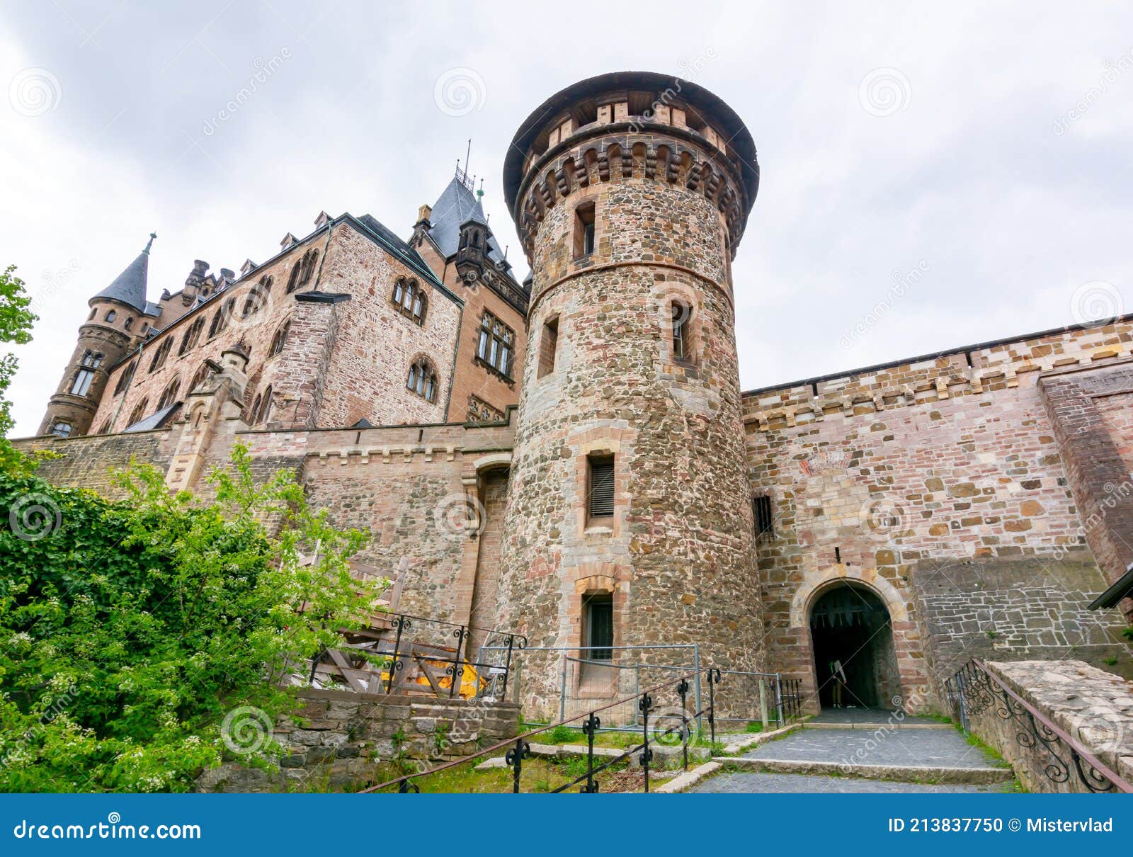 Towers and Walls of Medieval Wernigerode Castle, Germany Stock Photo ...
