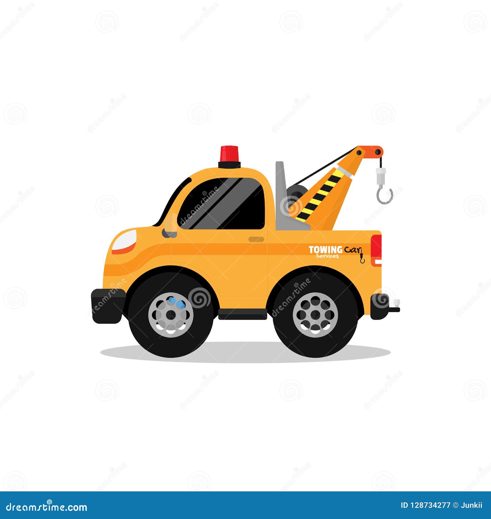 Towing Car Flat Background Vector Design. Stock Vector - Illustration ...