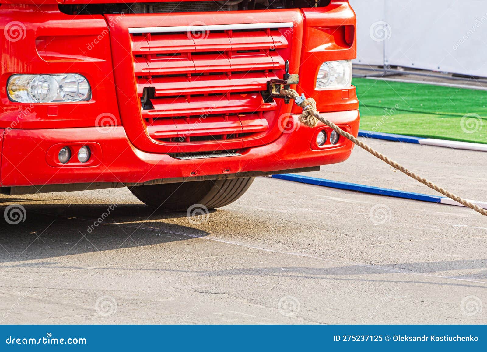 Towing a lorry with a rope stock image. Image of towing - 275237125