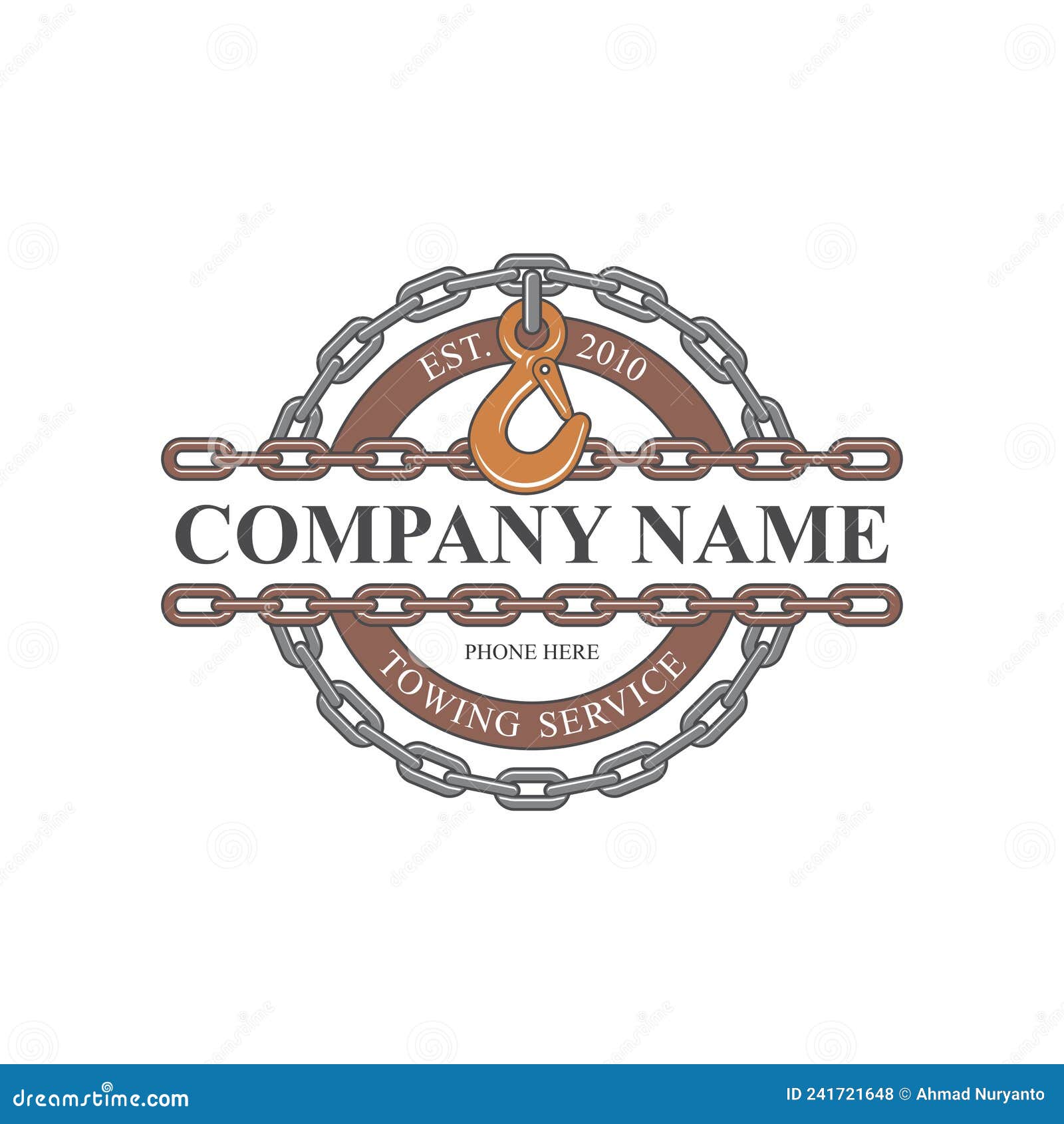 Towing service badge stock vector. Illustration of towingsignage ...