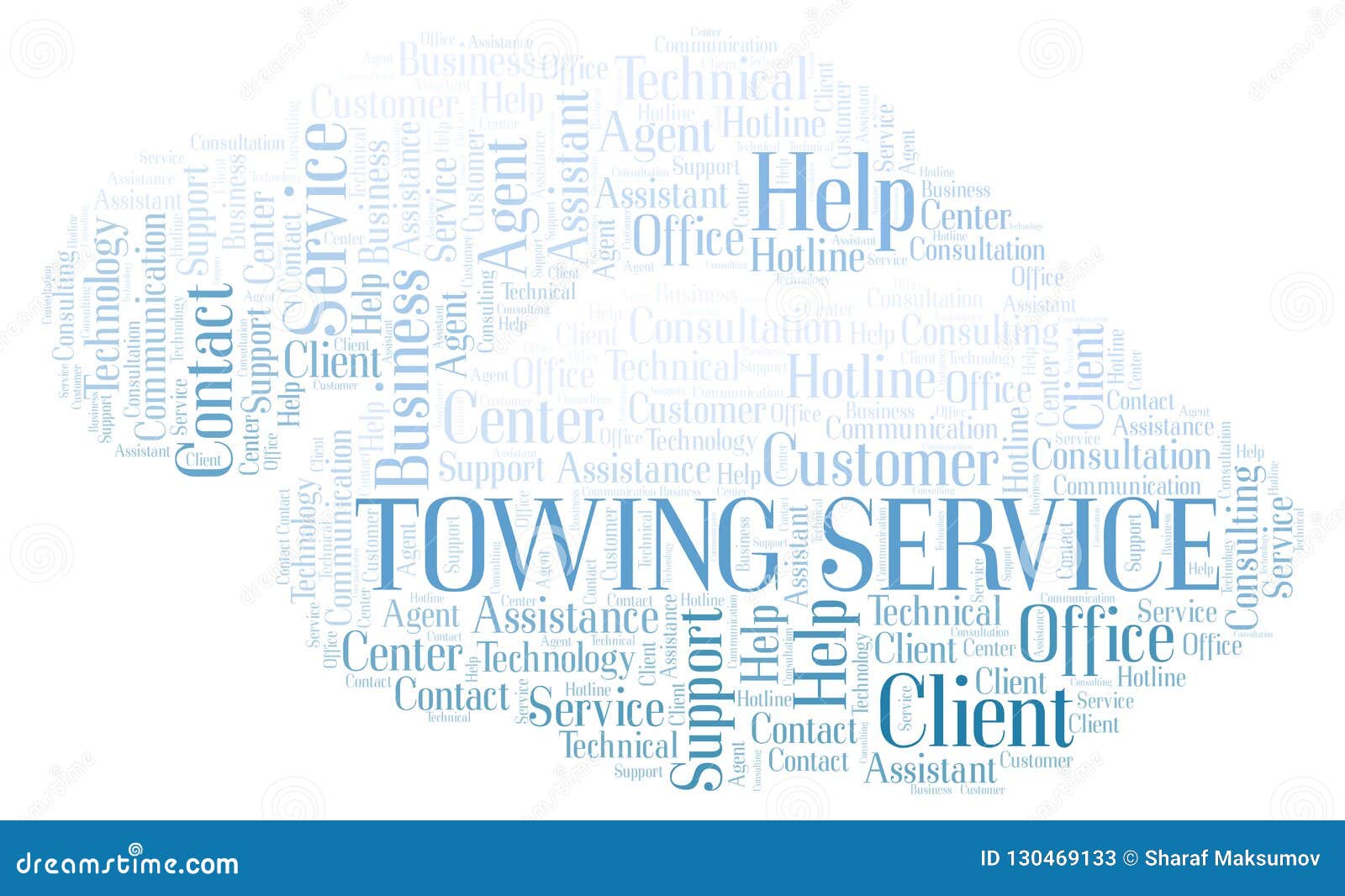 Towing Service word cloud. stock illustration. Illustration of concept ...