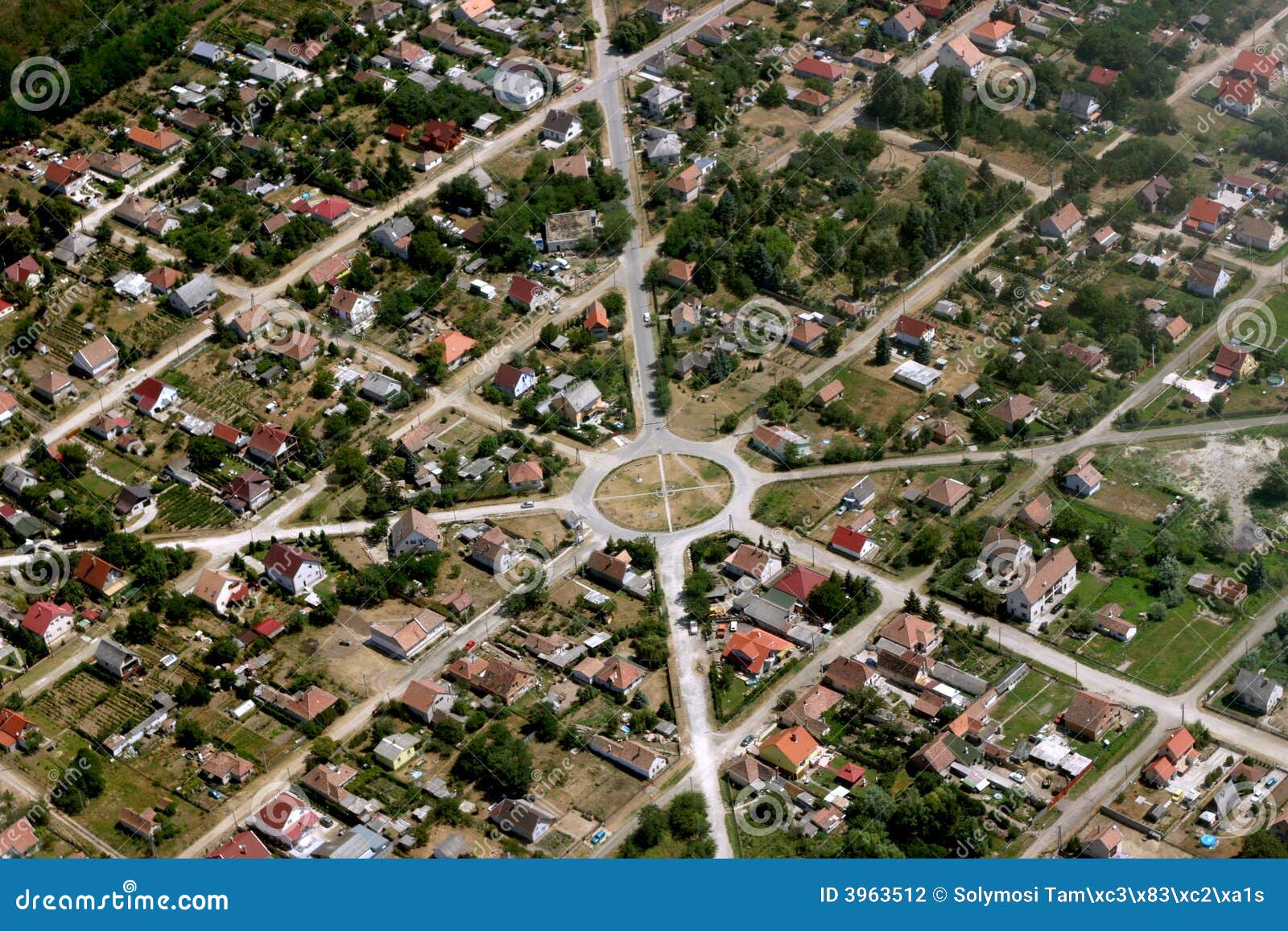 Town from the air stock photo. Image of house, street - 3963512