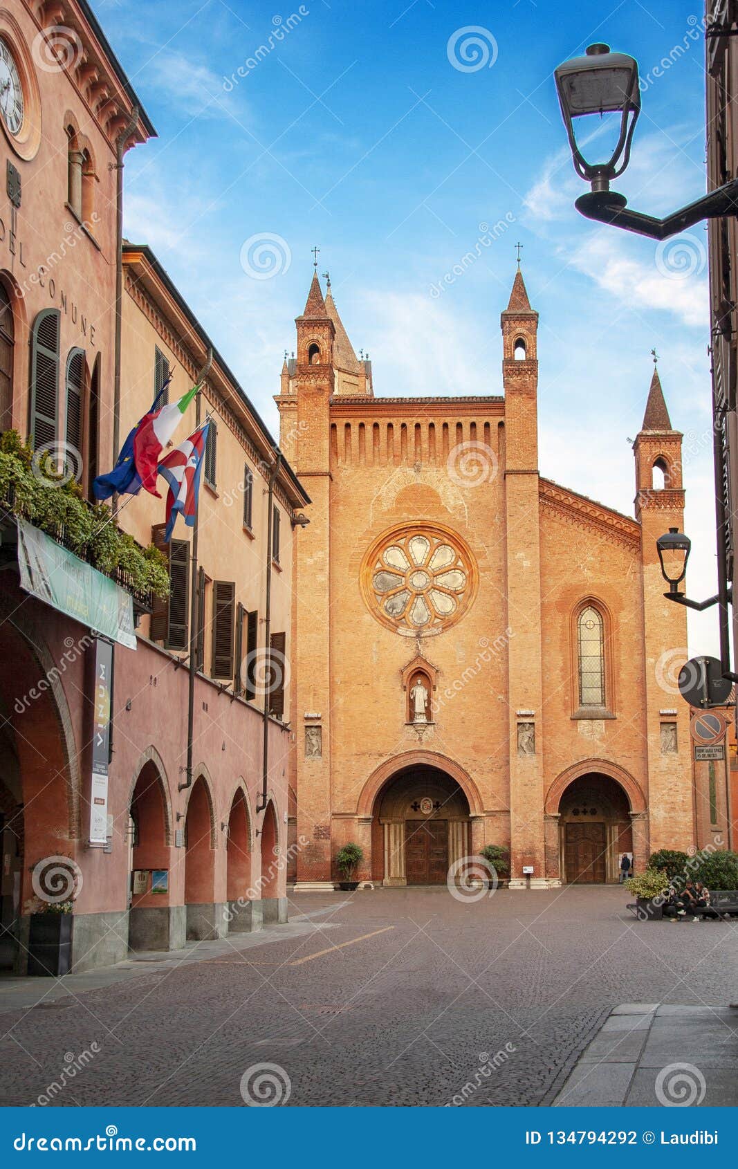 The Town of Alba and Its Cathedral Editorial Photography - Image of ...