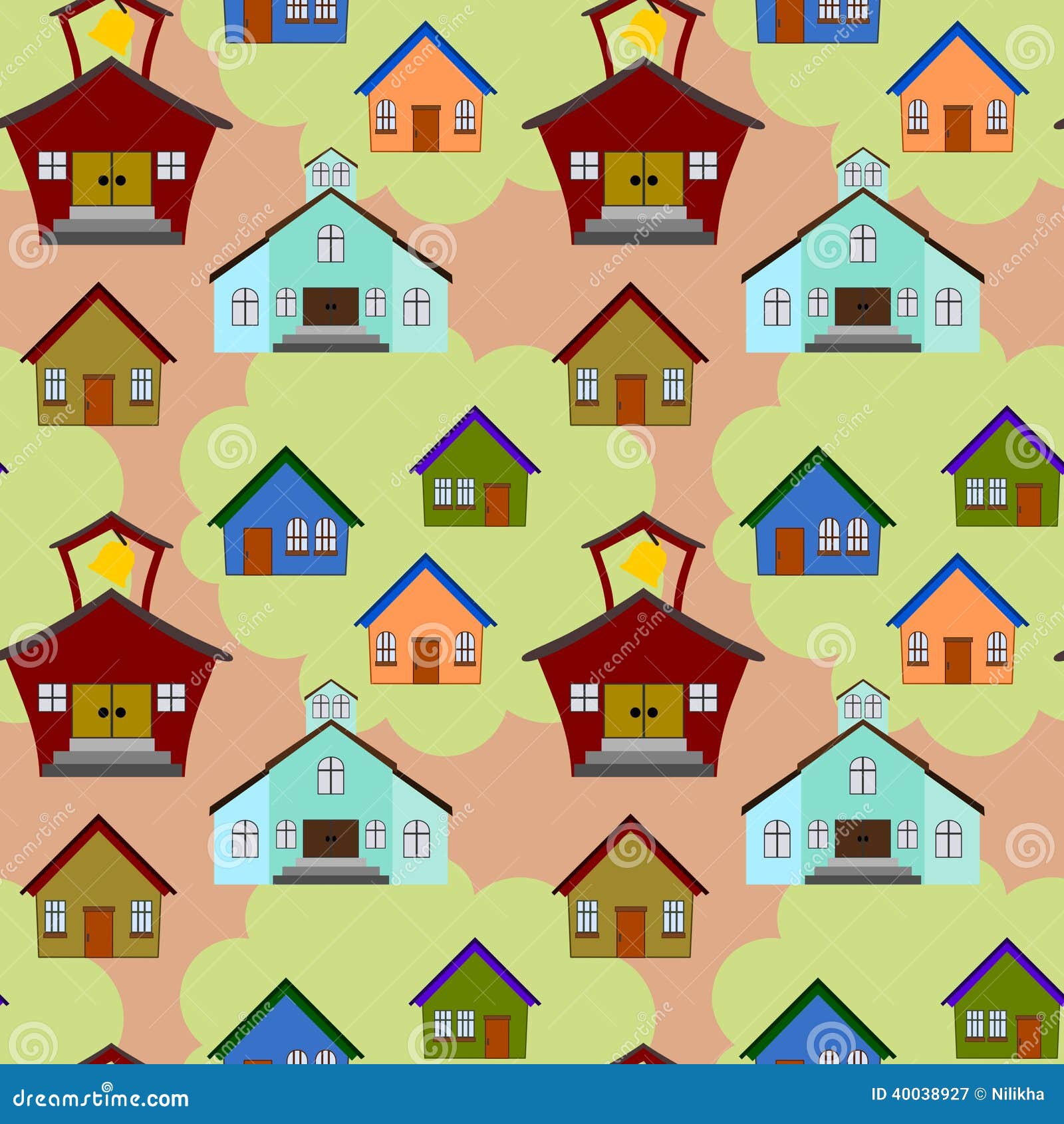 Town background design stock illustration. Illustration of house - 40038927