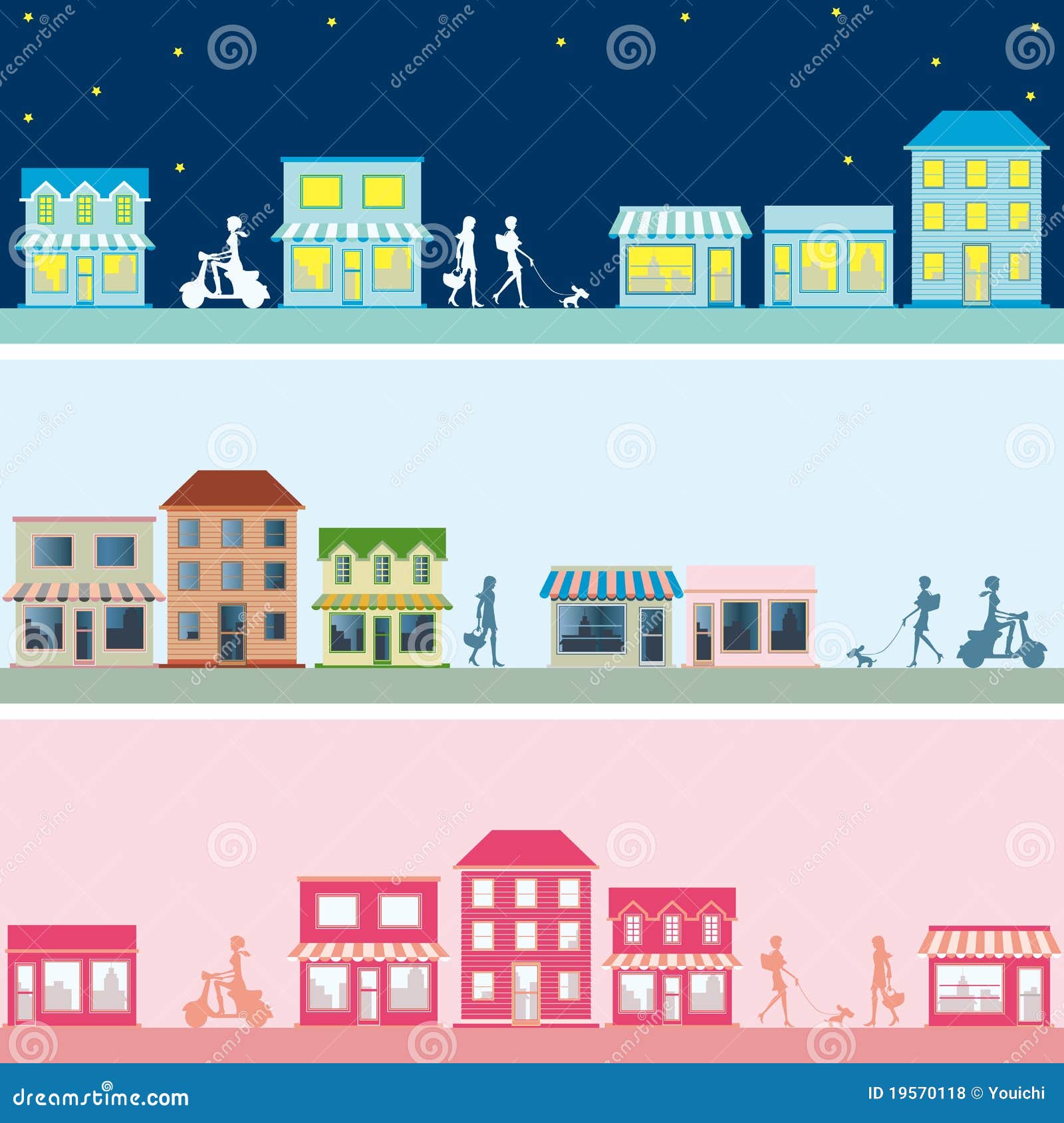 Town banner set stock vector. Illustration of design - 19570118