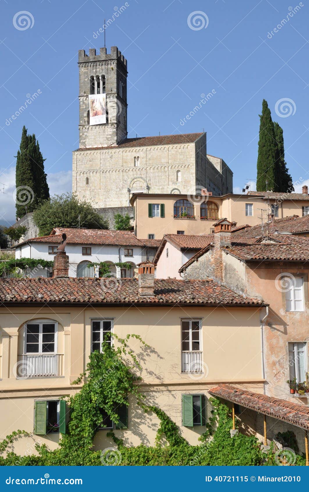 Town of Barga in Tuscany Italy Stock Image - Image of picturesque ...