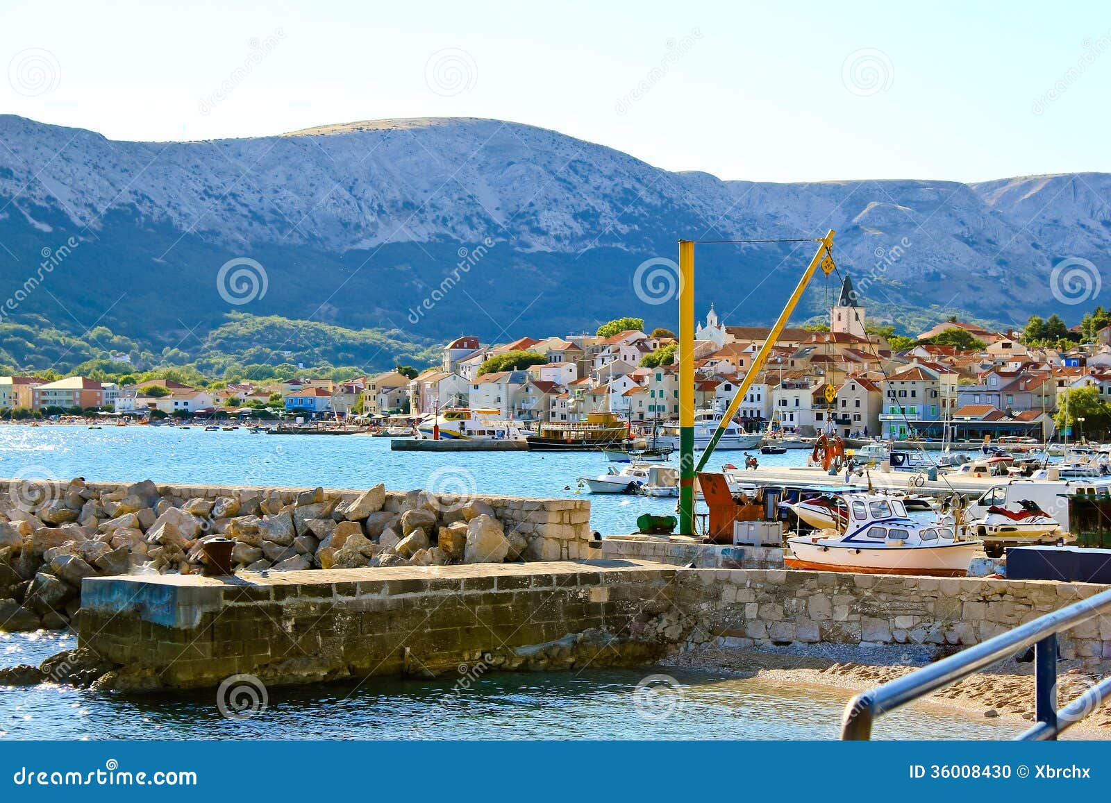 Town of Baska, Island Krk stock photo. Image of city - 36008430