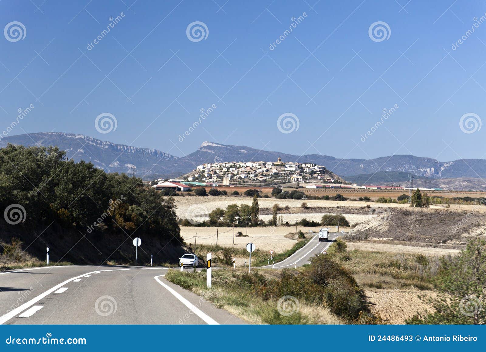Town of Berdun stock image. Image of james, valley, town - 24486493